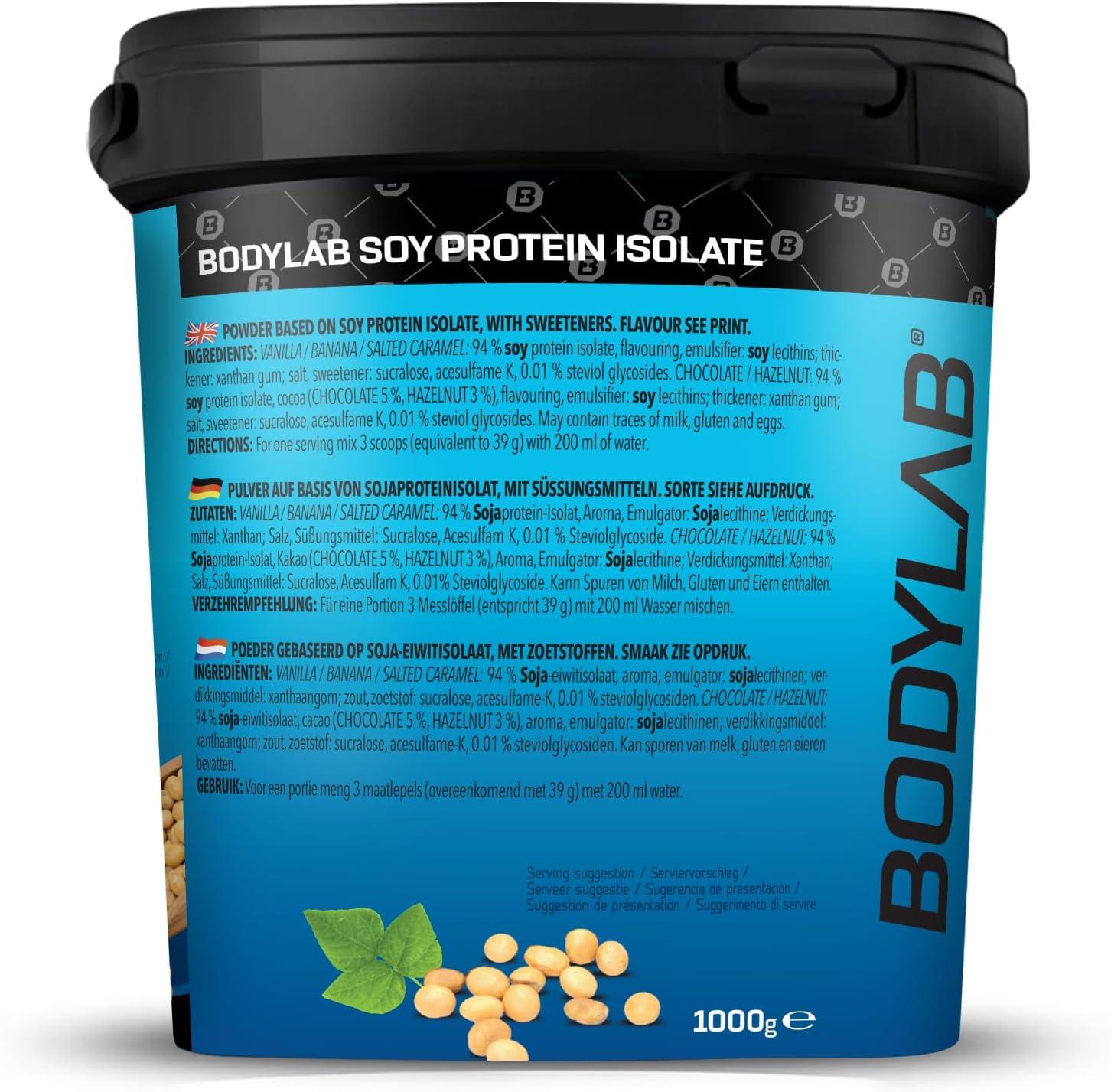 BODYLAB24 SOJA Protein Isolate Chocolate 1kg | Pure Vegetable Soy ...