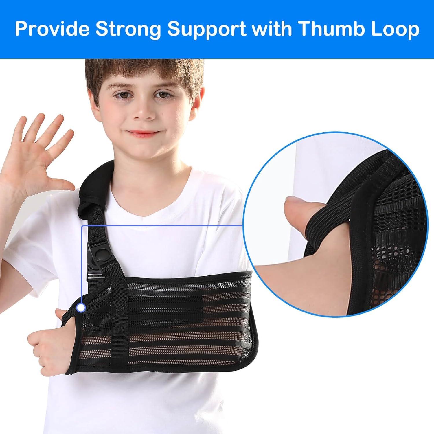 Kids Arm Sling for Shoulder Injury | Breathable Mesh Fabric Shoulder ...