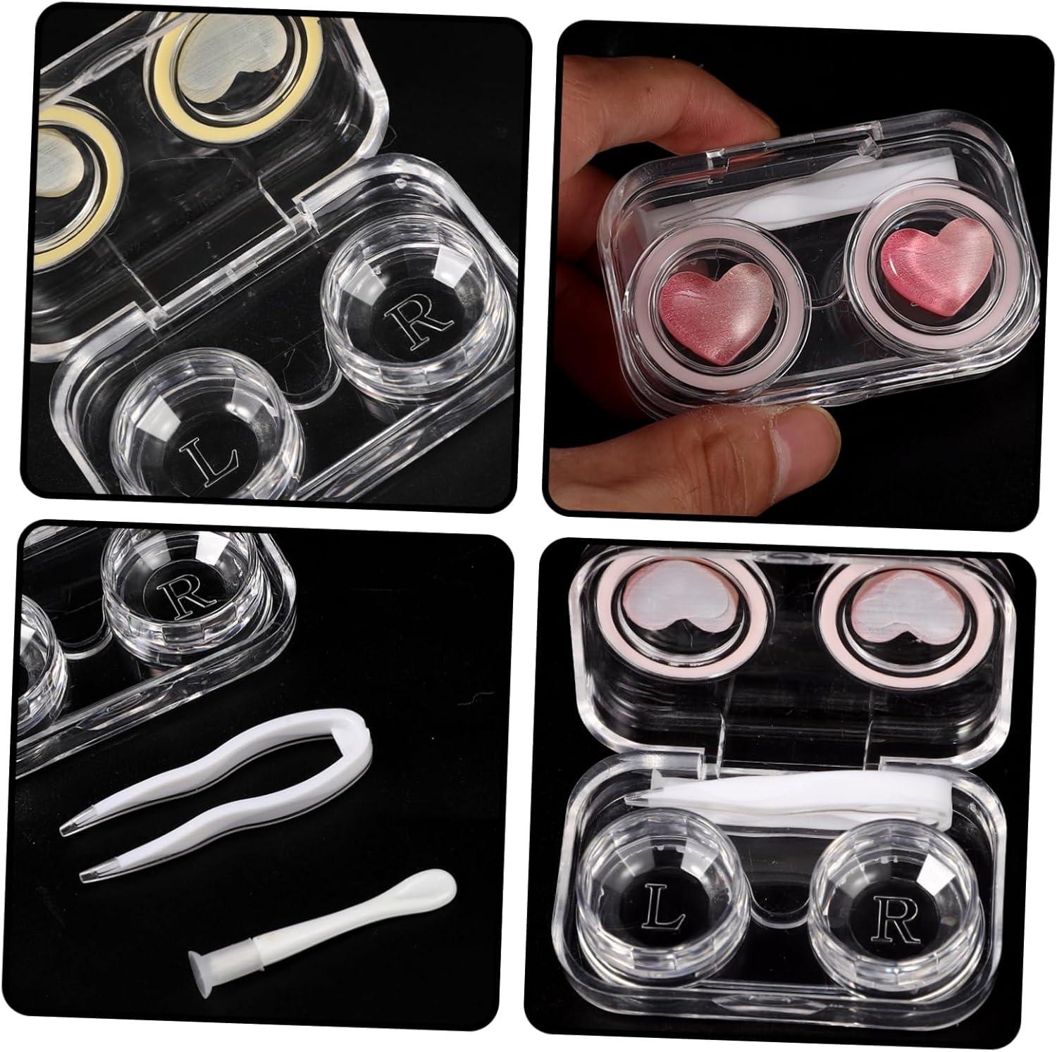 SEWOART 4 Series Contact Lens Container - Portable Plastic Holder ...