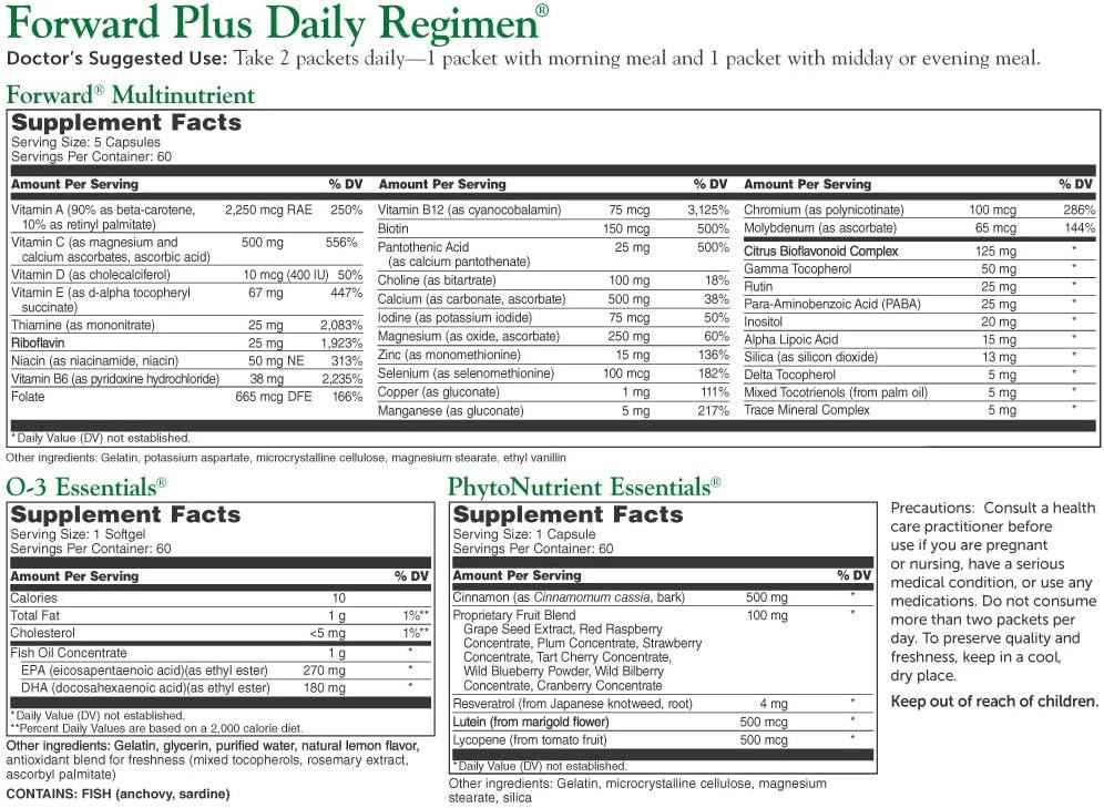 Dr. Whitaker Forward Plus Daily Regimen - 60 Packets for Everyday ...