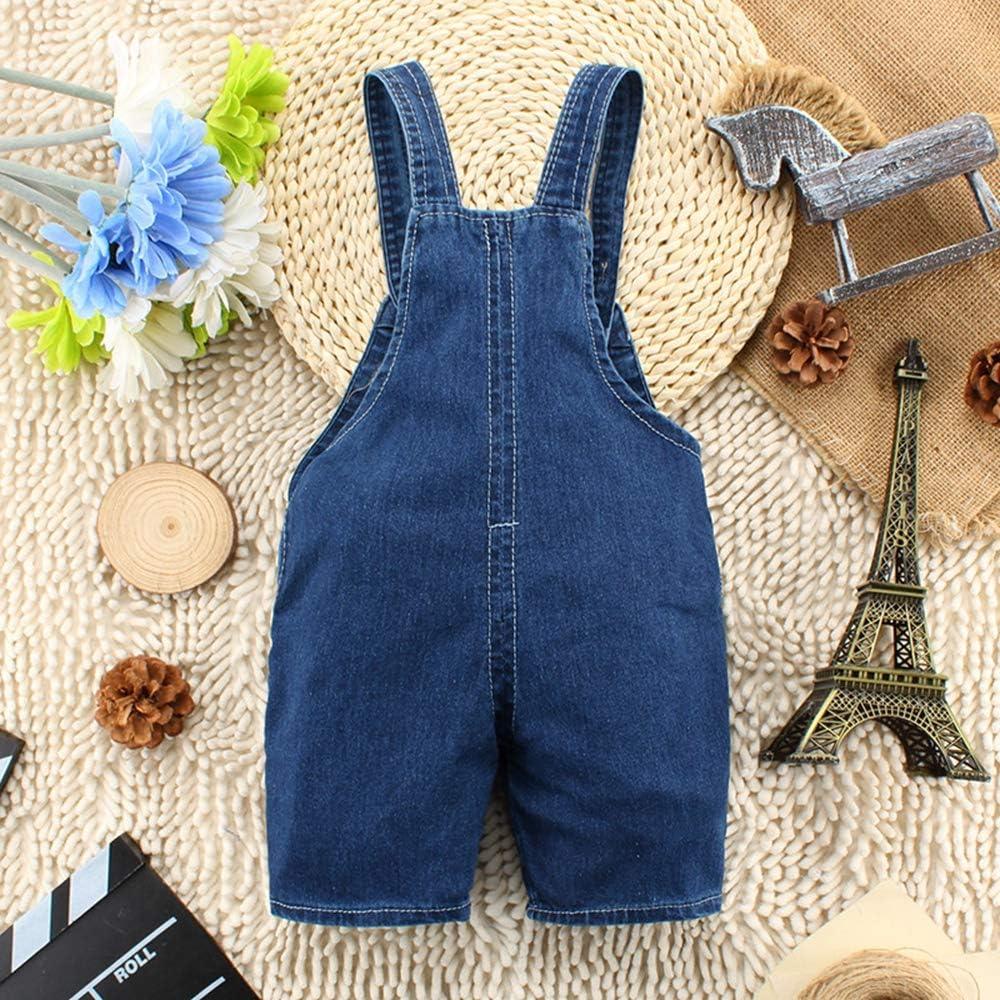 KIDSCOOL SPACE Baby Girl Denim Overalls with 3D Bunny | Toddler Outfit ...