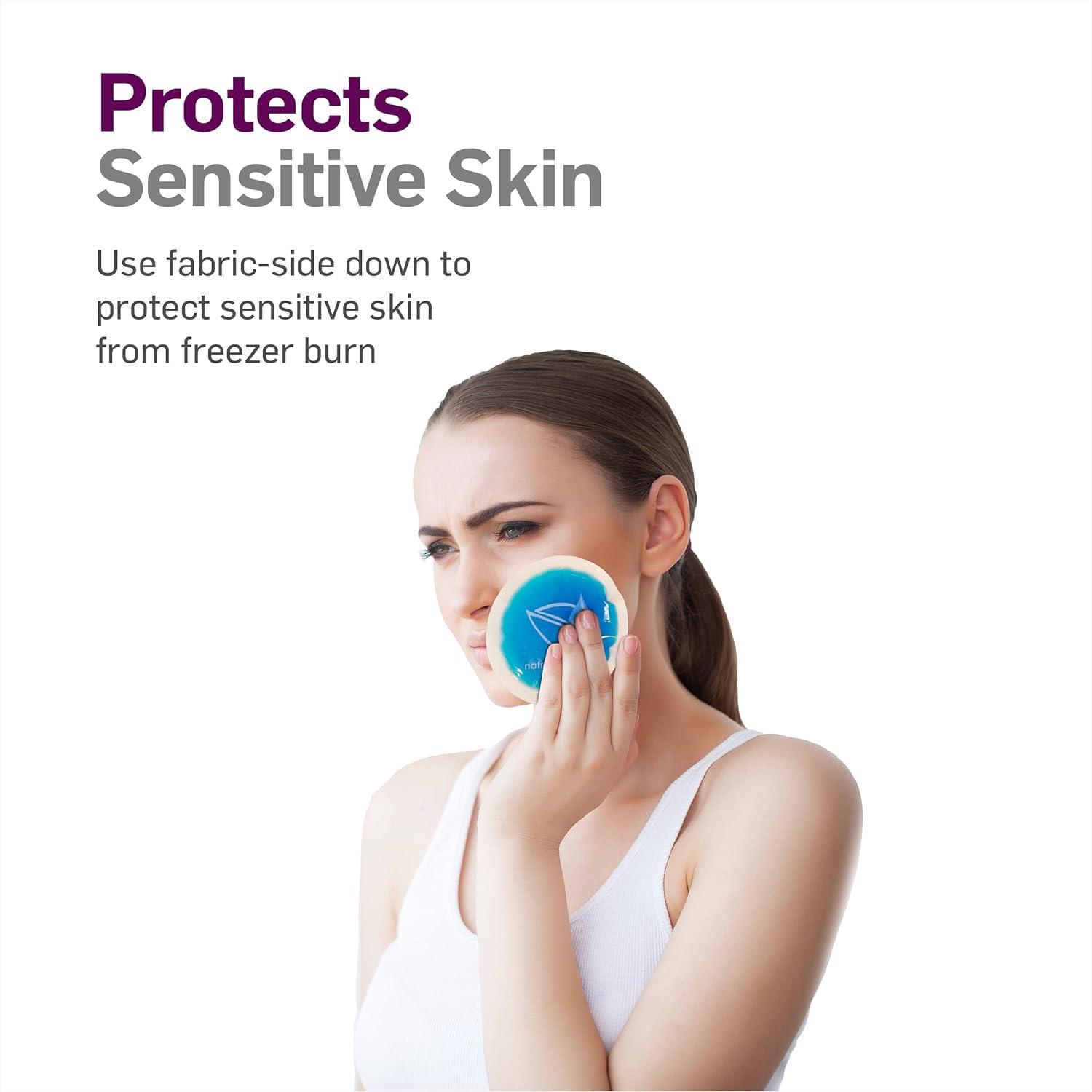 NatraCure 4 Circle Gel Ice Packs - 5 Pack Blue | Small Reusable Round ...