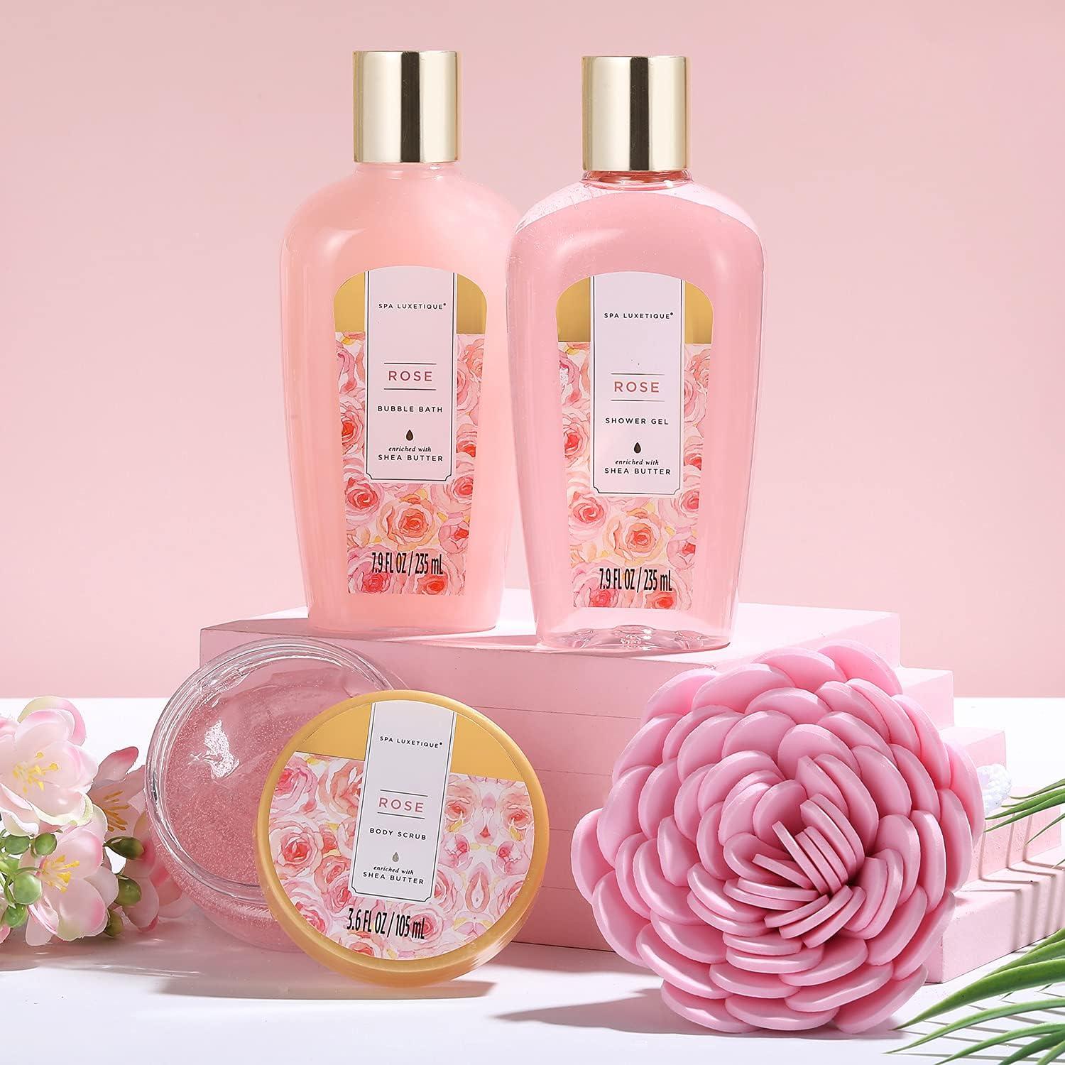 Spa Luxetique 12pcs Rose Bath Gift Set for Women - Luxury Spa Set with ...