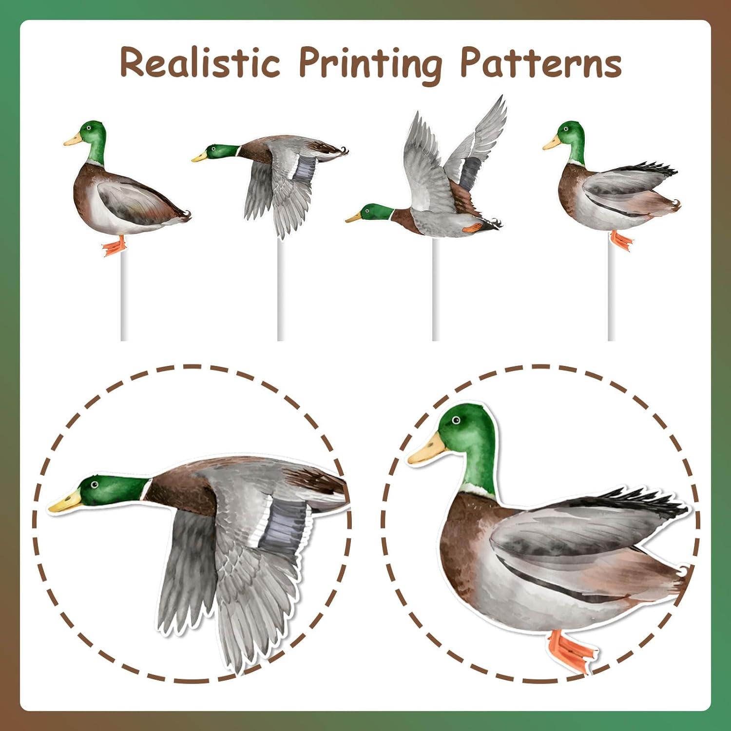 Duck Hunting Party Decorations 24pcs Duck Cupcake Toppers Mallard Duck ...
