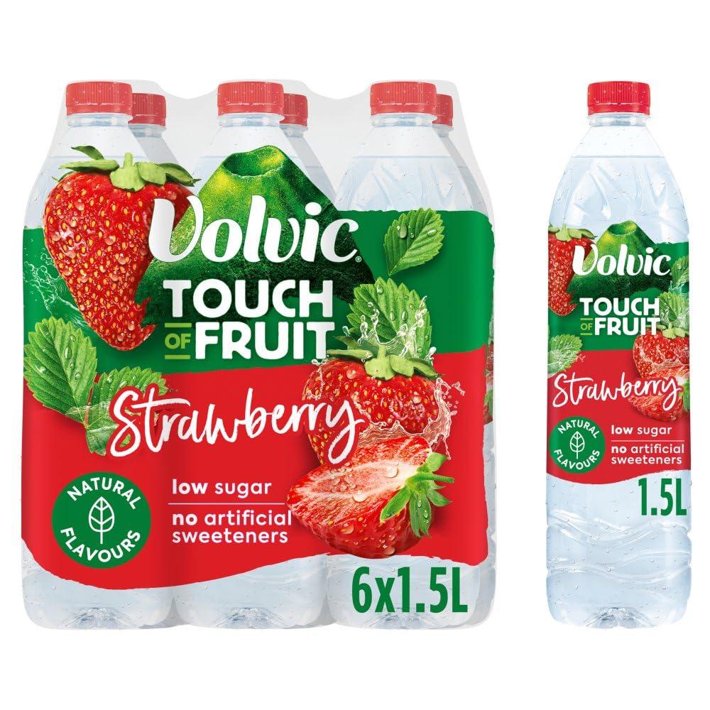 Volvic Touch of fruit low Sugar Strawberry Natural Flavoured Water ...