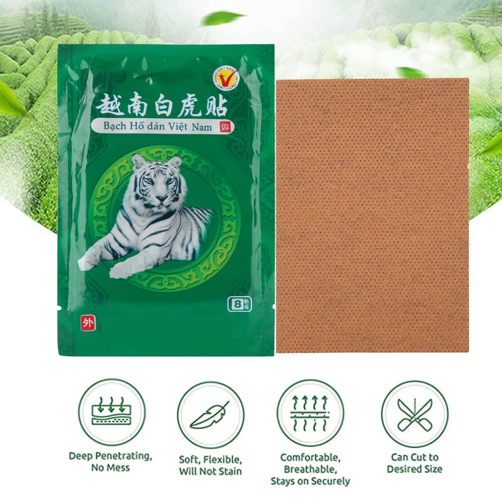 8PC White Tiger Balm Pain Relief Patches Back Shoulder Joint & Muscle ...