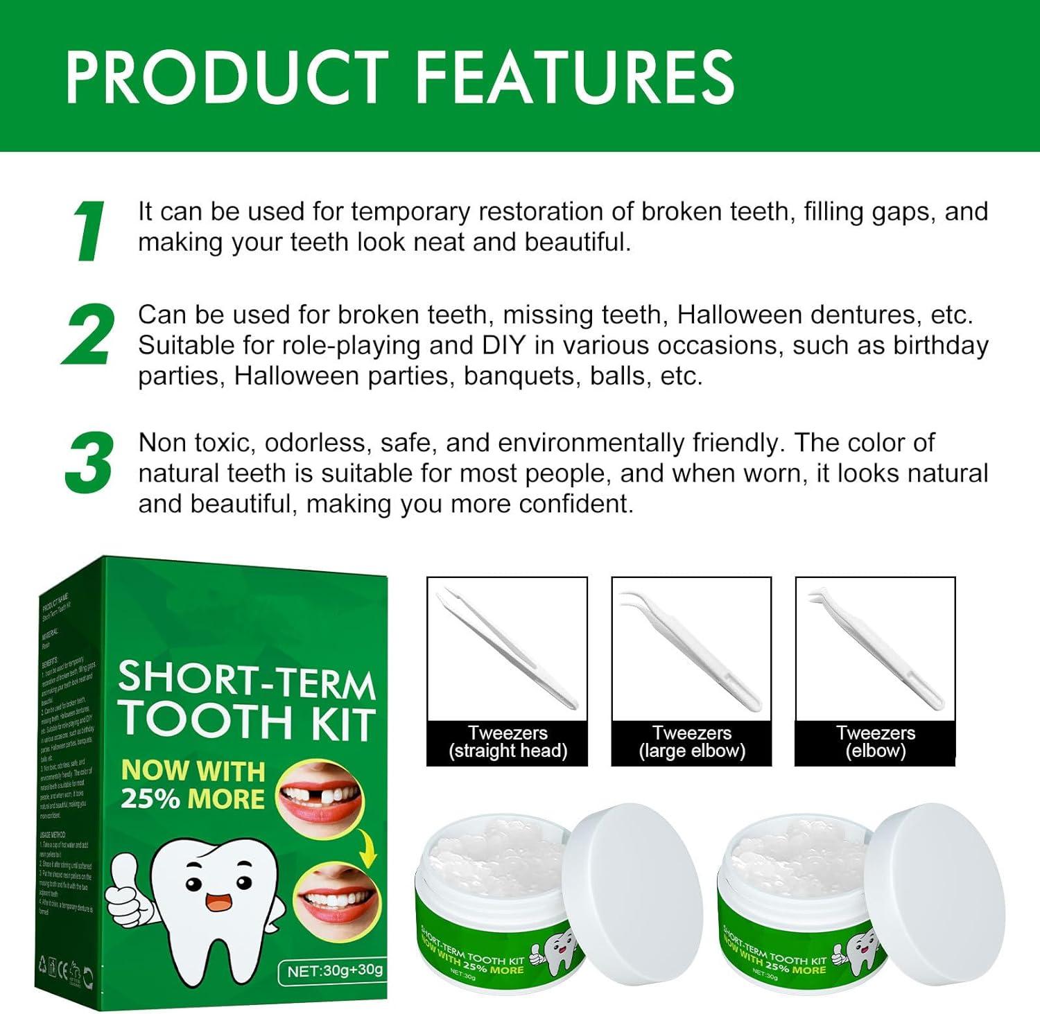 Ceonam Tooth Repair Set - 60g Temporary Artificial Teeth Replacement ...