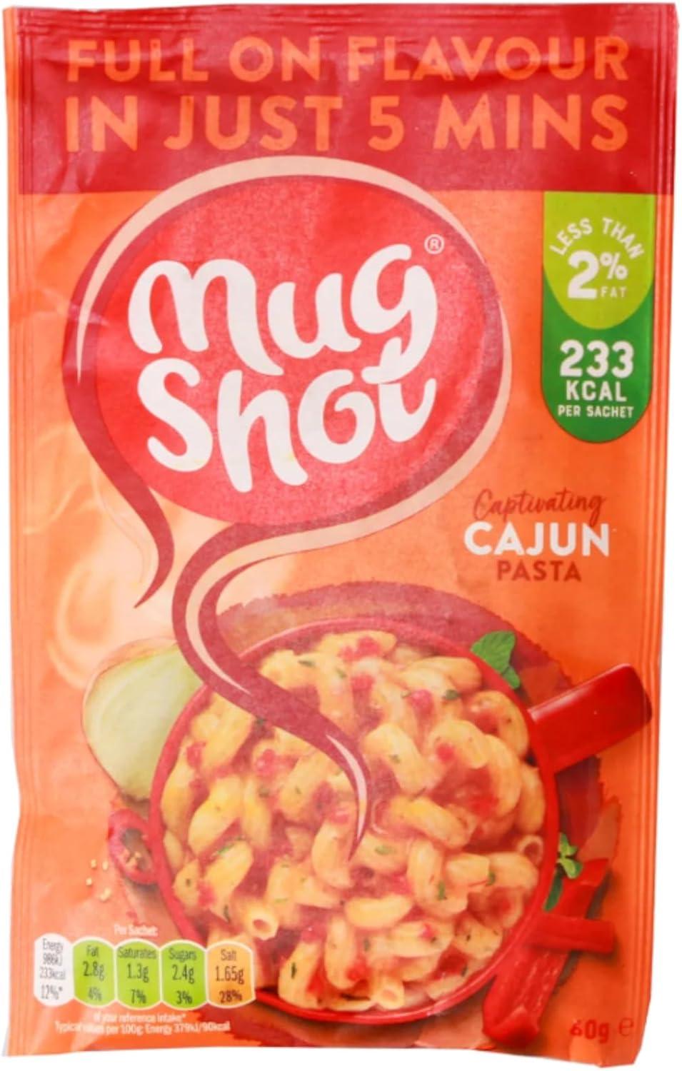 Instant Pasta Variety Bundle 366g - Mugshot Creamy Cheese Cajun & Roast ...