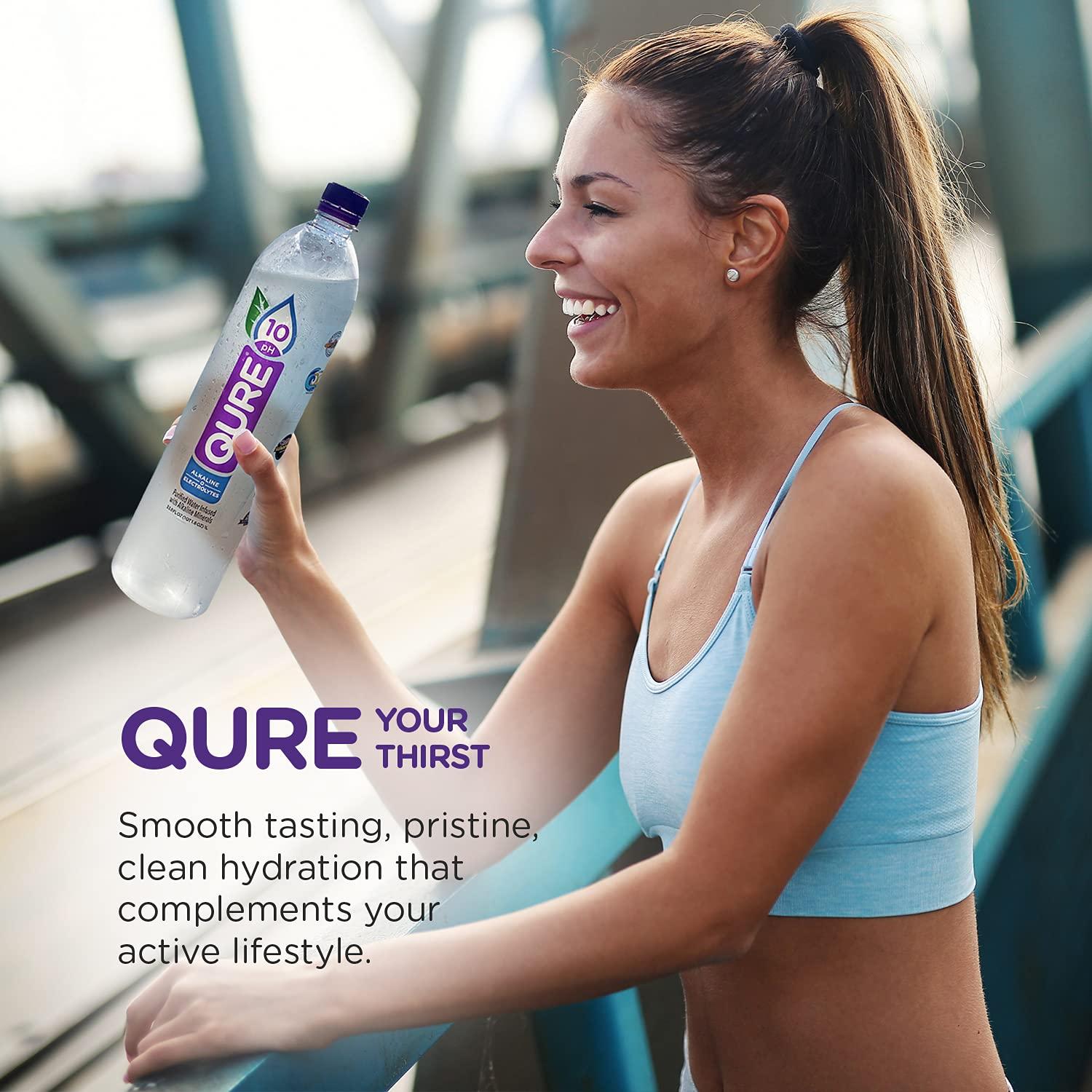 QURE Water Premium 10 pH Ionized Alkaline Bottled Water | Silky Smooth ...