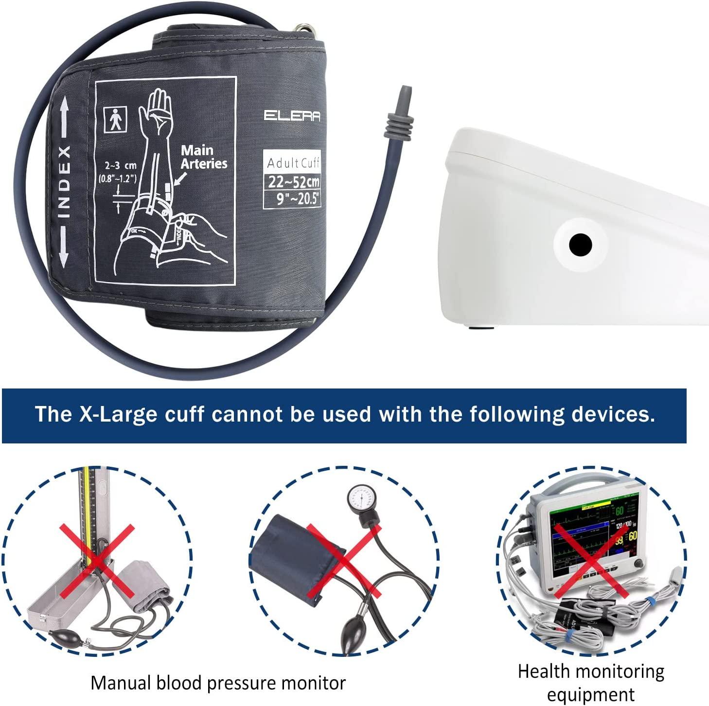 ELERA Extra Large Blood Pressure Cuff 9-20.5 Inches - XL Replacement ...