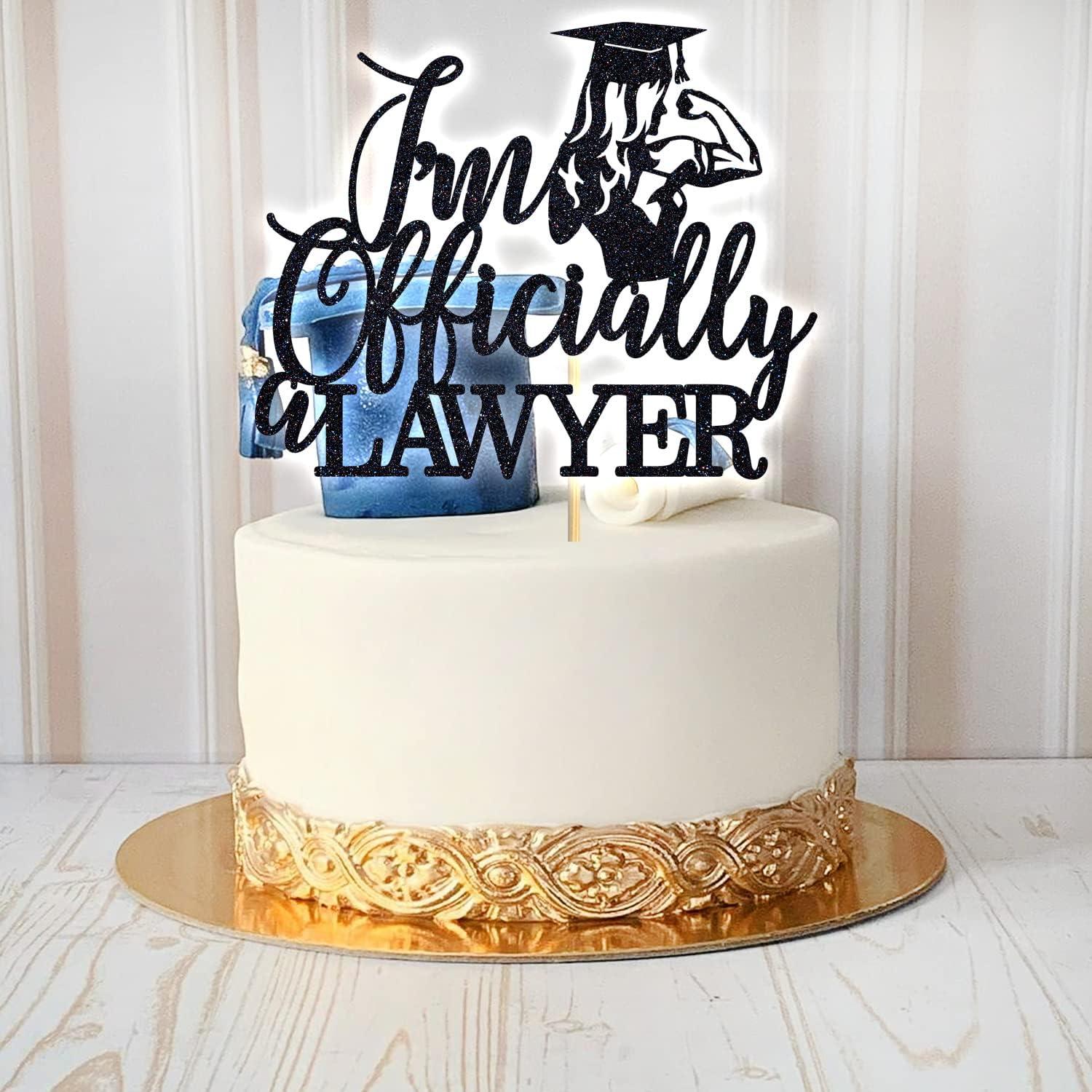 I'm Officially Lawyer Cake Topper Congrats Lawyer/Born to Argue Law ...