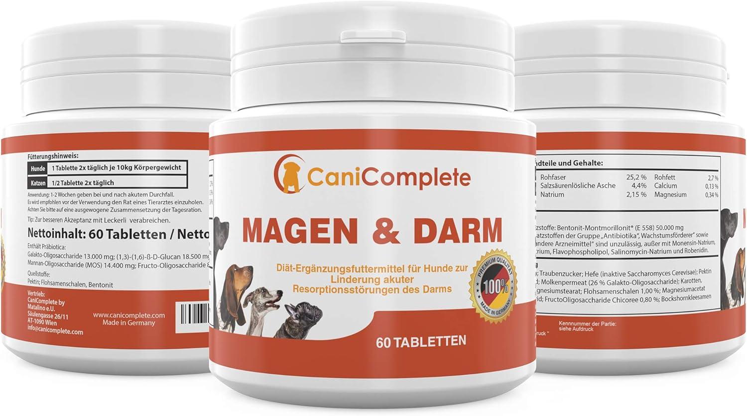 Canicomplete Stomach & Intestine Diarrhea Tablets for Dogs & Cats ...