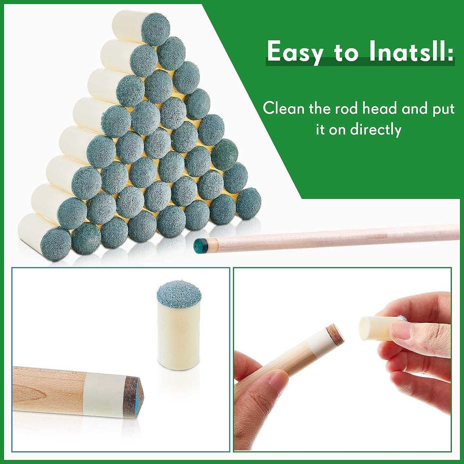 Lewtemi 100 Pcs Billiard Cue Tips - 9mm/10mm/12mm/13mm Pool Stick Tips ...