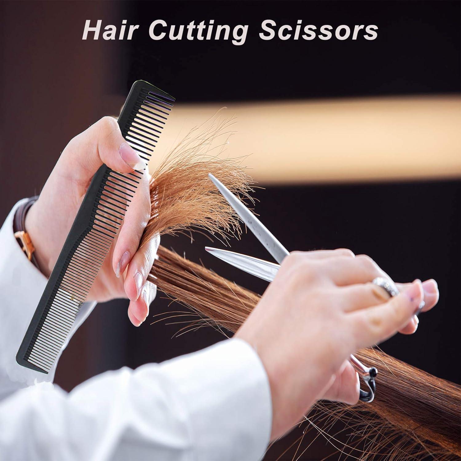 Jiasoval Professional 6 Inch Hairdressing Scissors Set for Hair Cutting ...