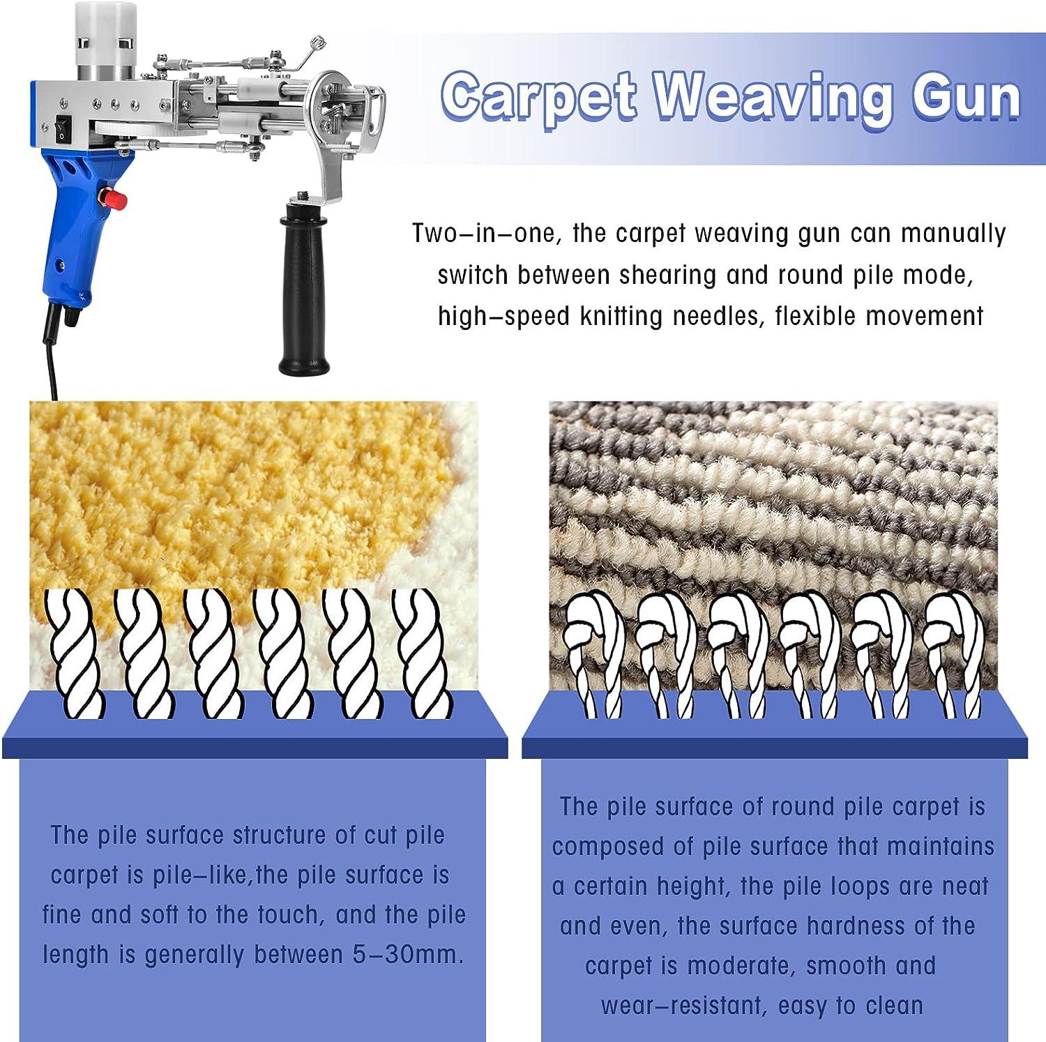Tufting Gun 2 in 1 Cut Pile Rug Gun Electric Carpet Weaving Gun ...