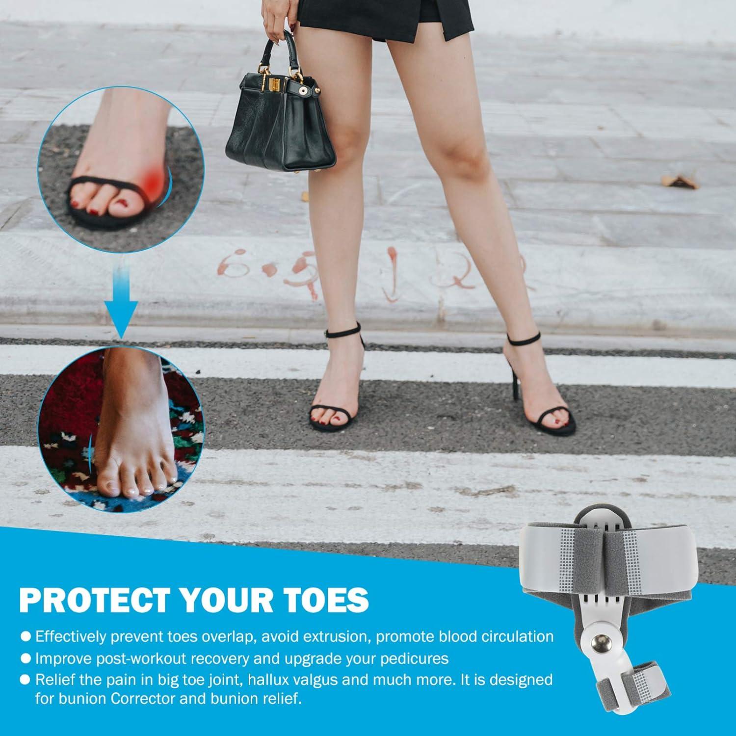 Orthopedic Toe Separator Straightener Set for Hallux Pain Relief and ...