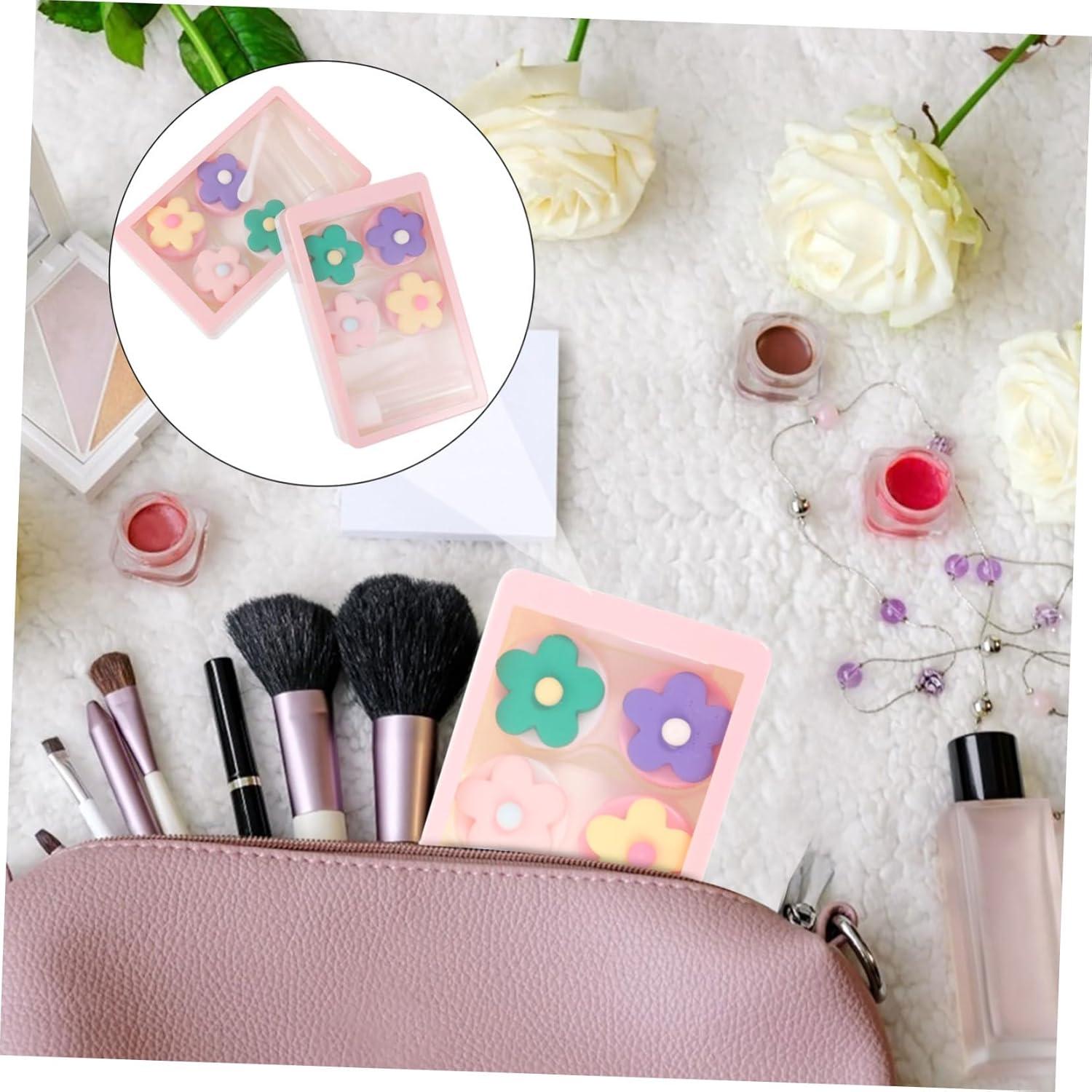 Buy Gatuida 2er Box Invisible Contact Lens Case - Cute Travel Container ...