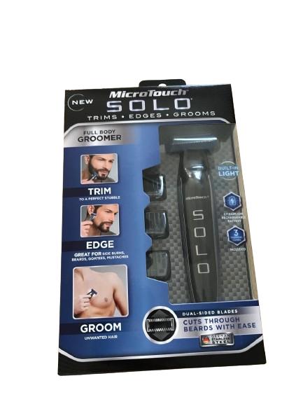 Micro Touch SOLO Men's Rechargeable Hair Trimmer & Shaver - Blue ...