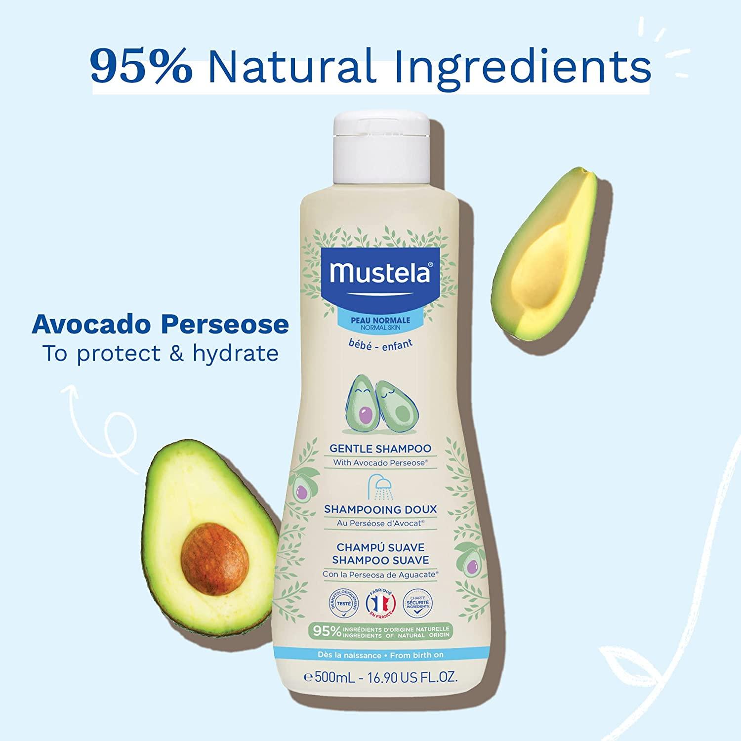 Mustela Baby Gentle Shampoo with Avocado - Tear-Free & Biodegradable ...