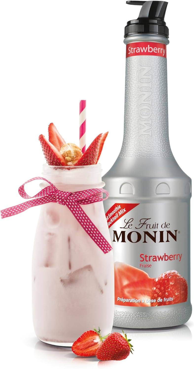 MONIN Strawberry Fruit Mix Puree 1L for Cocktails Smoothies and ...