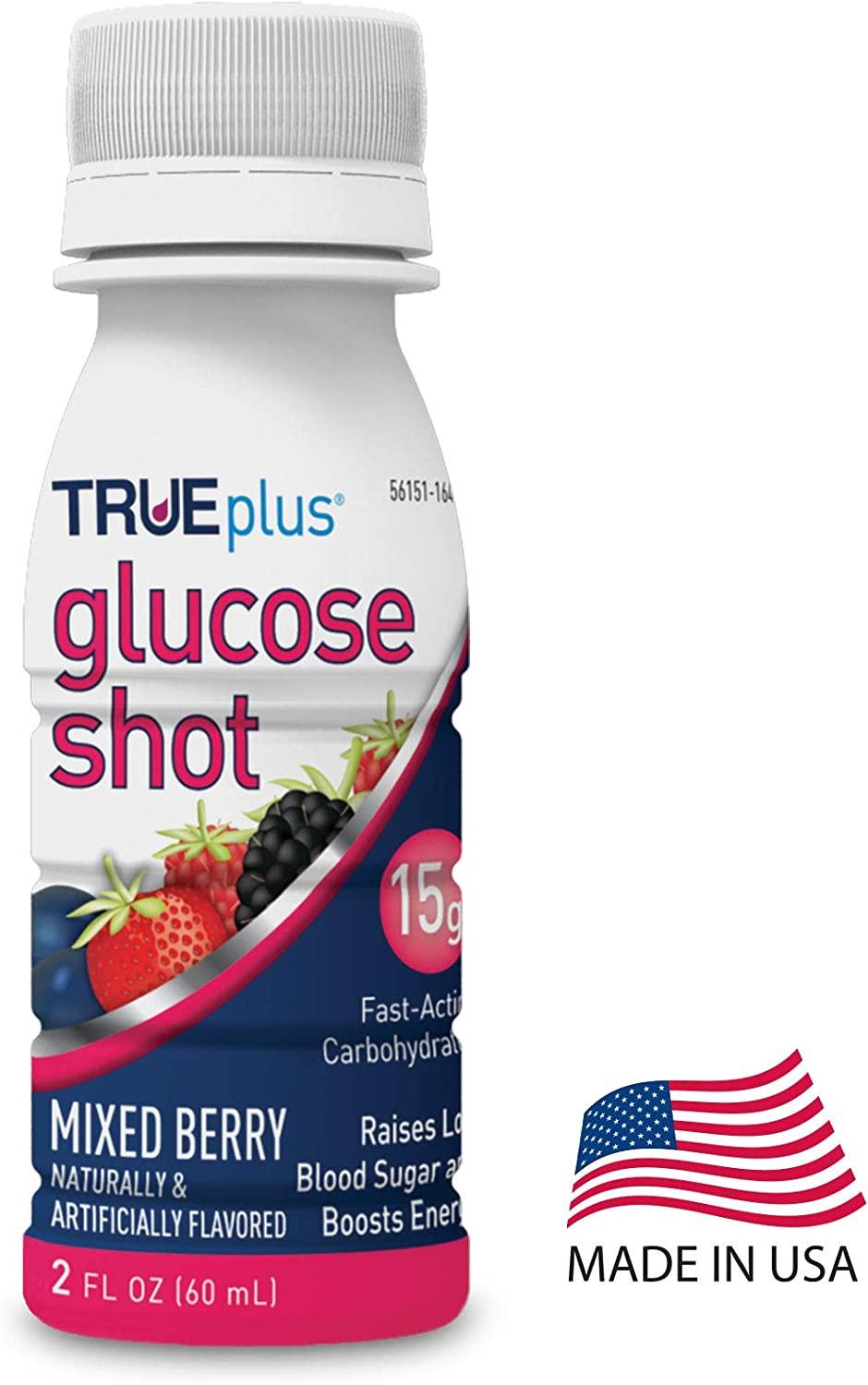 TRUEplus Glucose Shots 6 Bottles - Mixed Berry | Fast-Acting Glucose ...