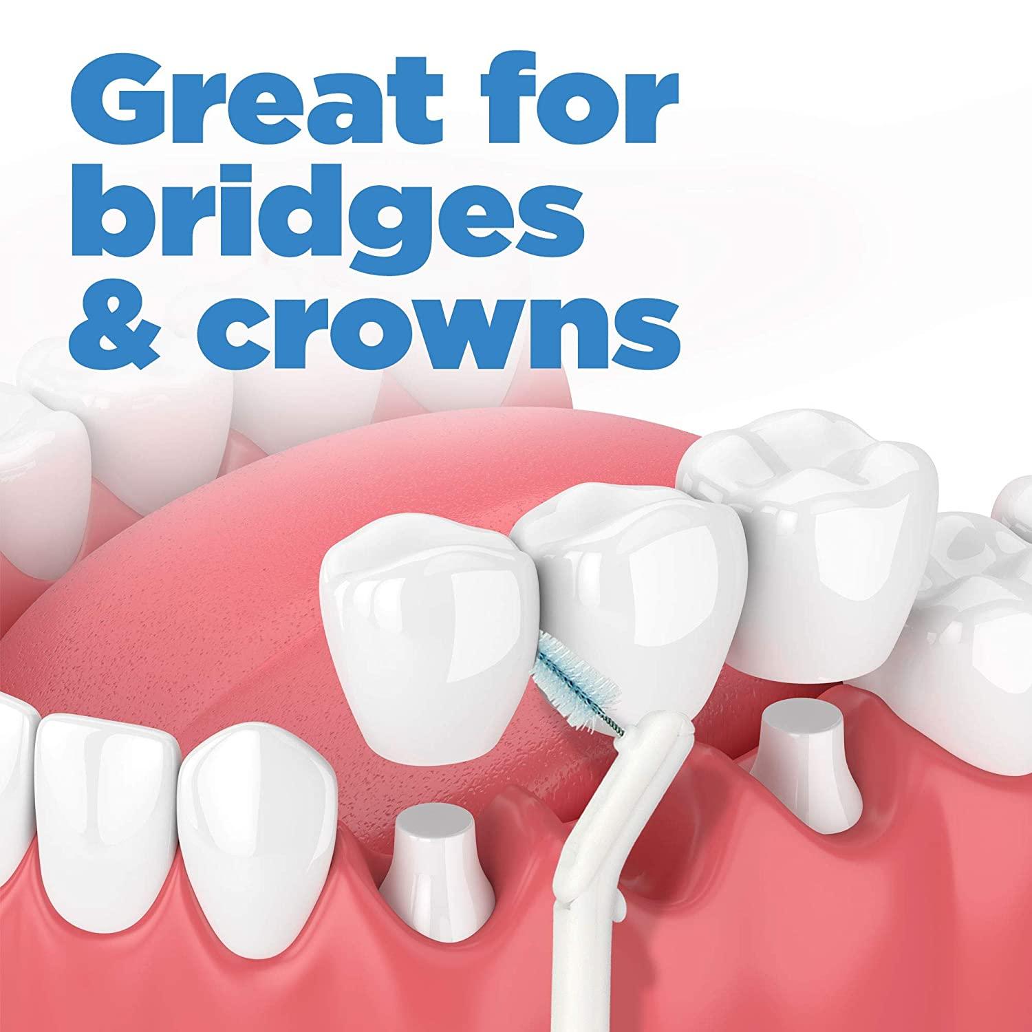 Proxabrush Permanent Handle & Refills - 6 Pack Interdental Brushes for ...