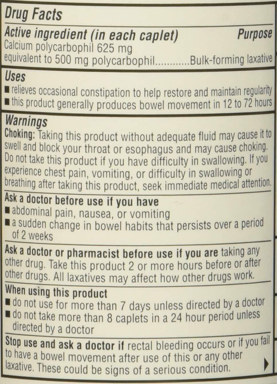 Fibercon Fiber Therapy 140 Caplets for Regularity - Fast-Acting Relief ...