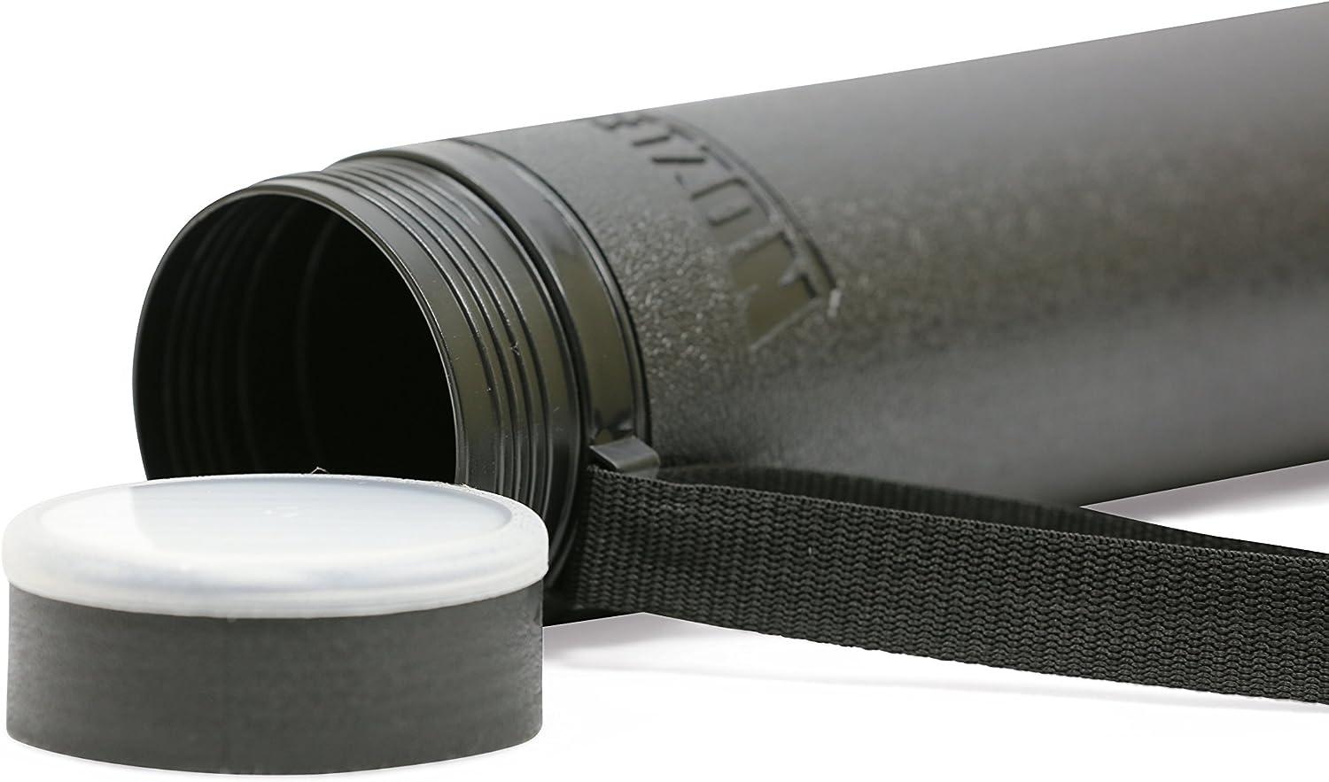 Nozlen Document Poster Tube - Black Plastic Storage Tube Expands from ...