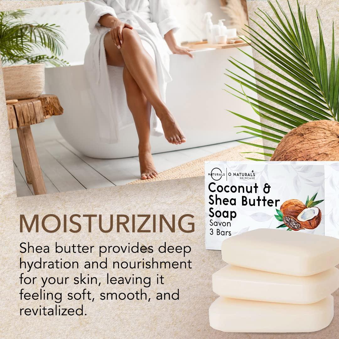 O Naturals 3-Pack Organic Coconut & Shea Butter Soap Bar 4oz Set ...