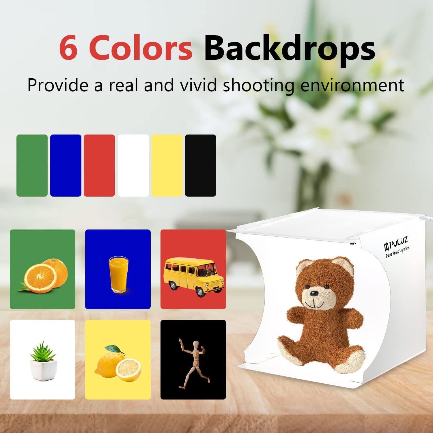 Qulable Mini Photo Studio Box Kit - Foldable, Portable, with Softbox ...