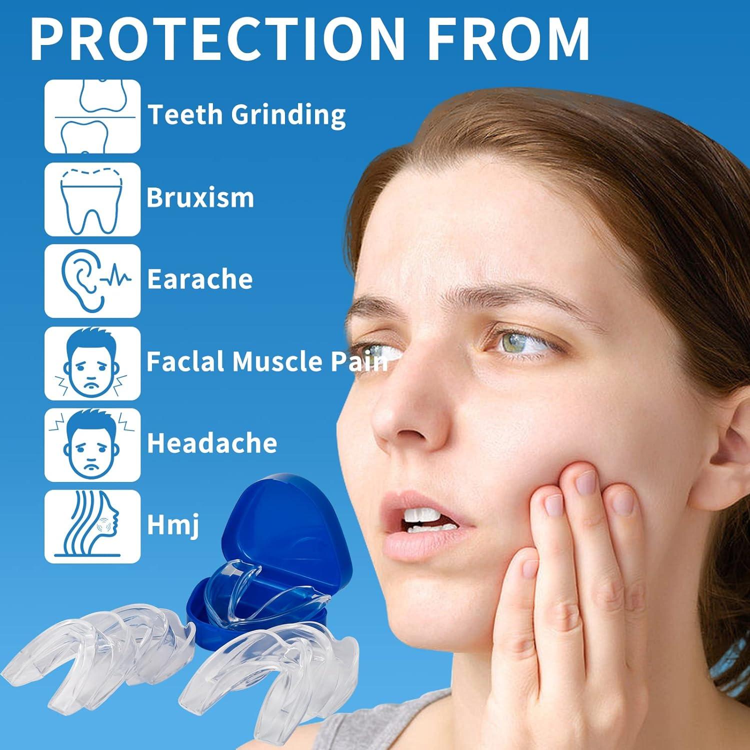 HAOBAOBEI Anti-Teeth Grinding Mouth Guard - 8 Pack Custom Moldable ...