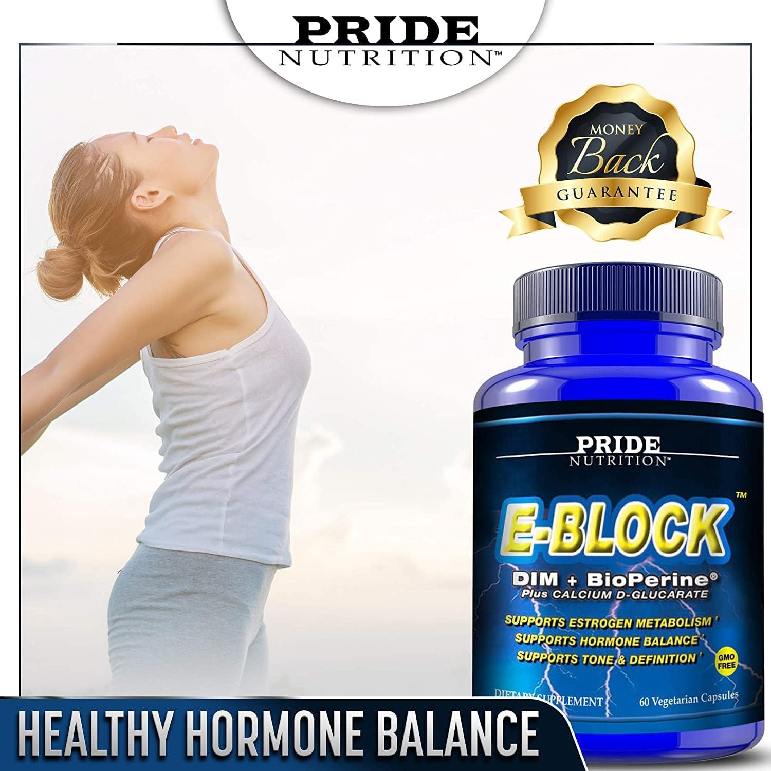 Pride Nutrition E-Block Estrogen Blocker 60 Capsules - Hormone Balance ...