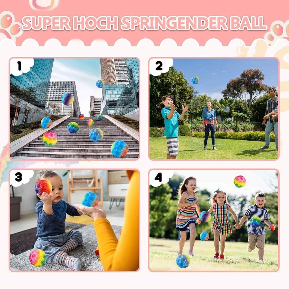Anyingkai 6-Piece Moon Ball Set - Shining Astro Jump Ball with Colorful ...