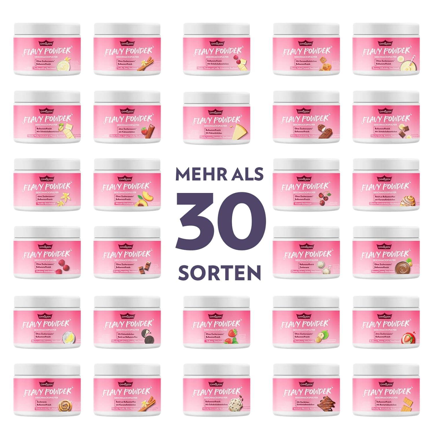 Gymqueen Flavy Powder 200g - Low-Calorie Chunky Strawberry Cheesecake ...