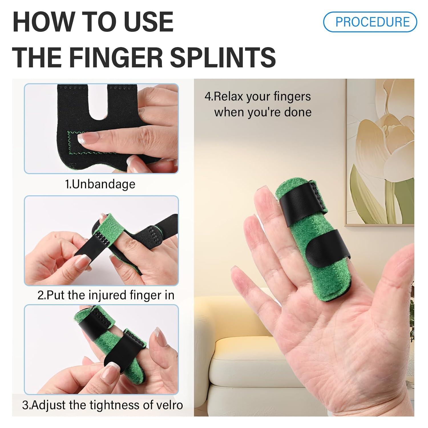 4pcs finger splint finger brace finger splints for broken finger ...