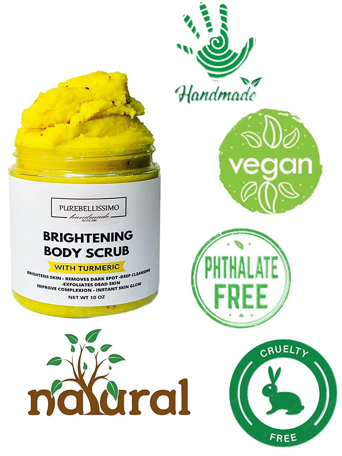 Turmeric Body Scrub For Brightening And Exfoliating Ideal For