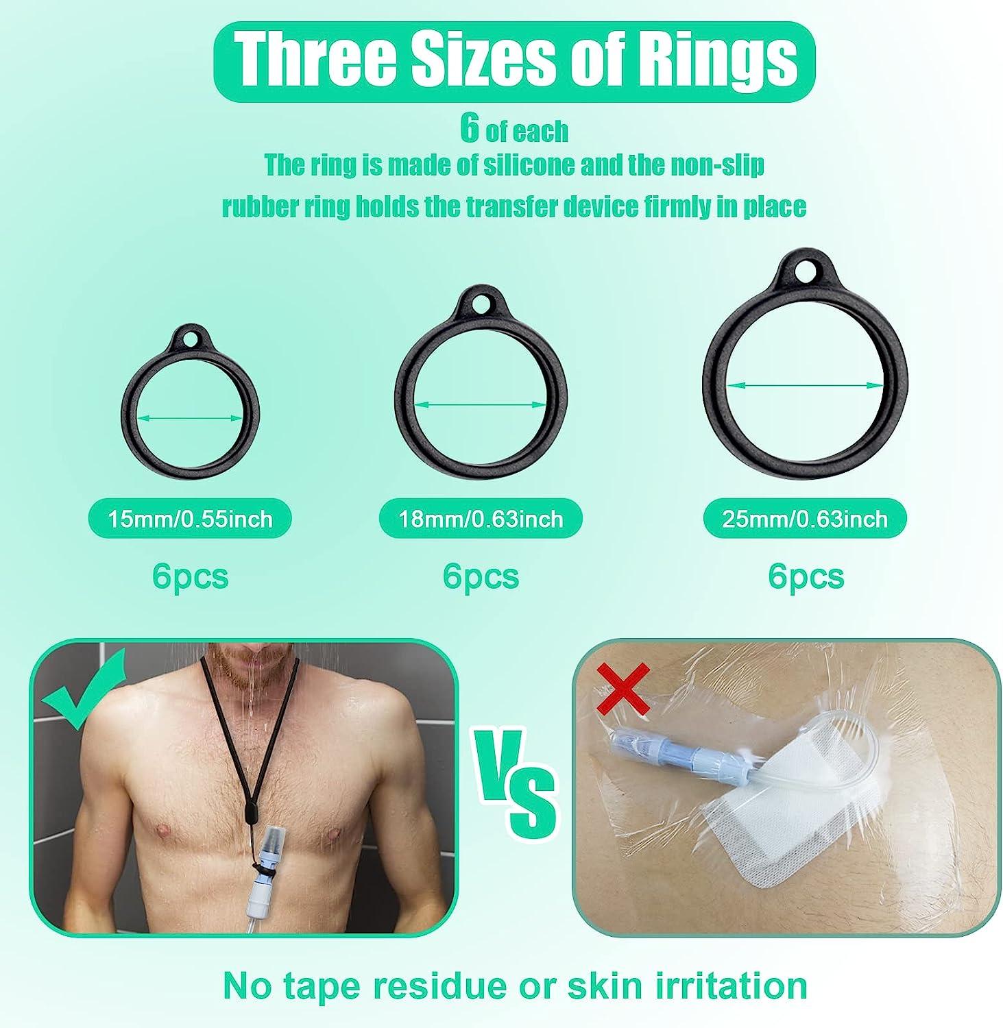 6 PCS Peritoneal Dialysis Holder with 18 PCS Silicone Rings ...