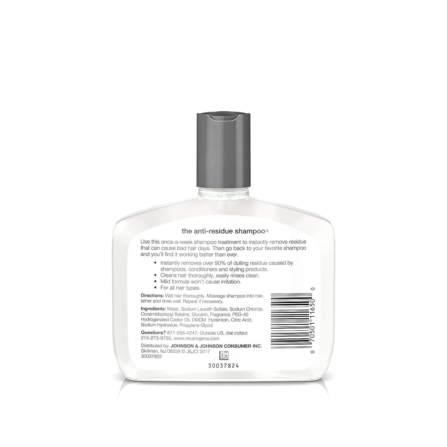Neutrogena Anti-Residue Clarifying Shampoo - Gentle Hair Build-Up ...