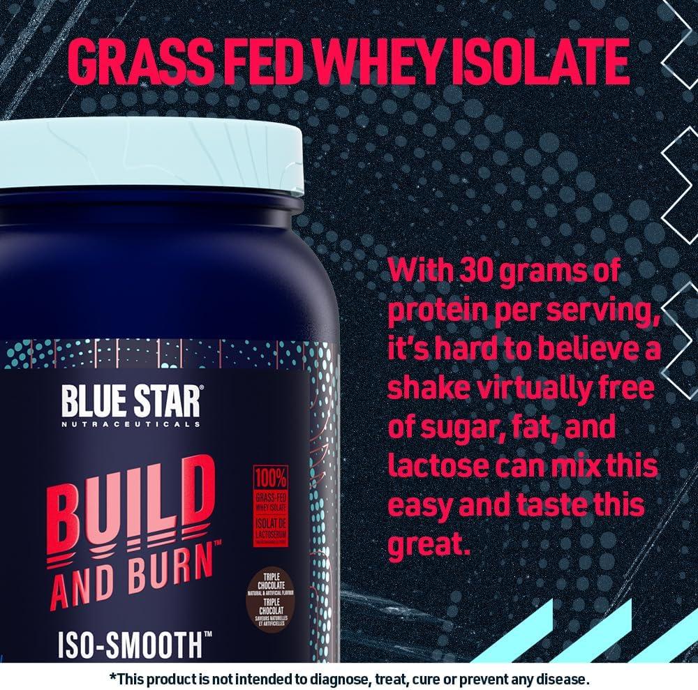 Blue Star Nutraceuticals Iso-Smooth 100% Isolate Whey Protein Powder ...