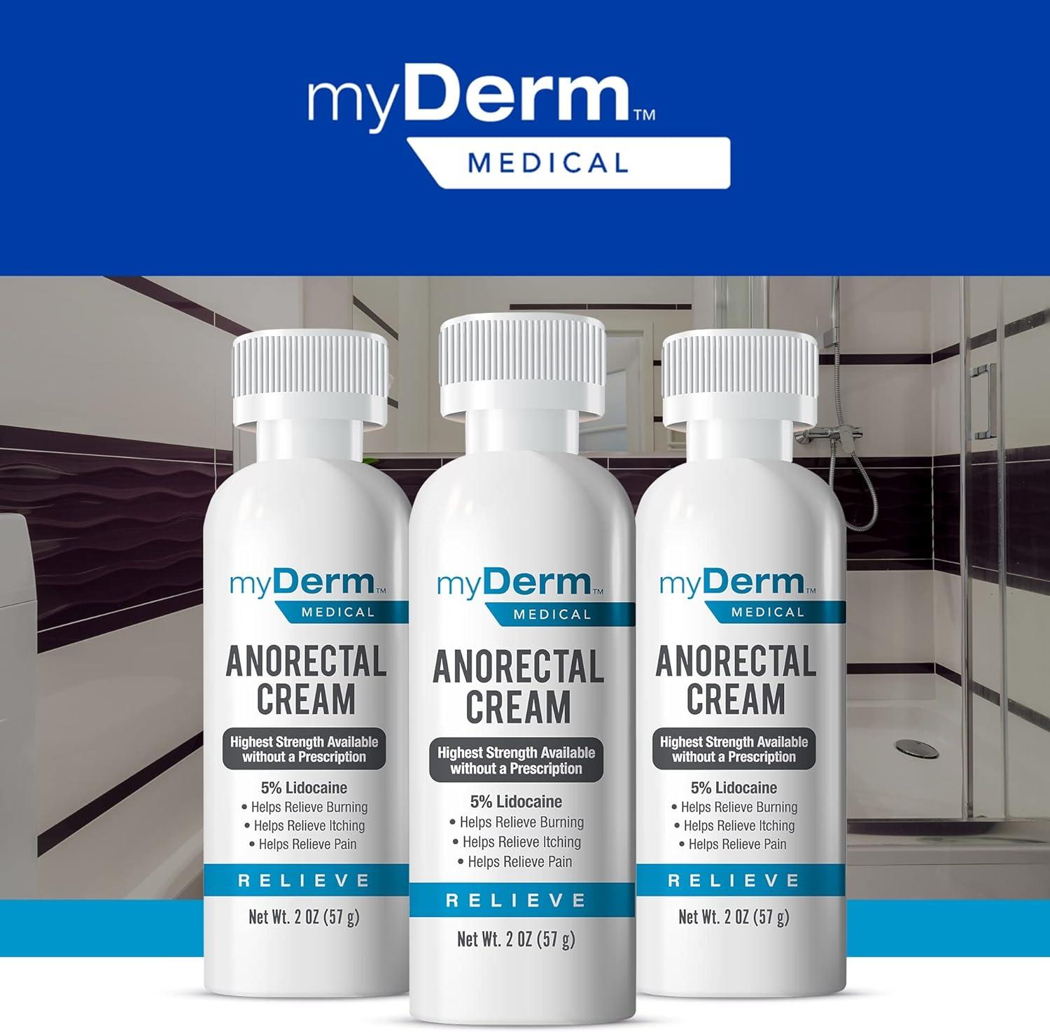 Myderm Medical 5% Lidocaine Anorectal Cream 2oz - Maximum Strength for ...