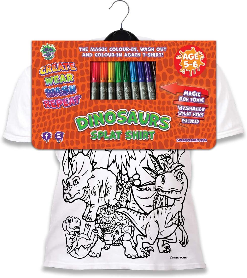 Splat Planet Color in Dinosaur T-Shirt | 10 Washable Pens | Reusable ...