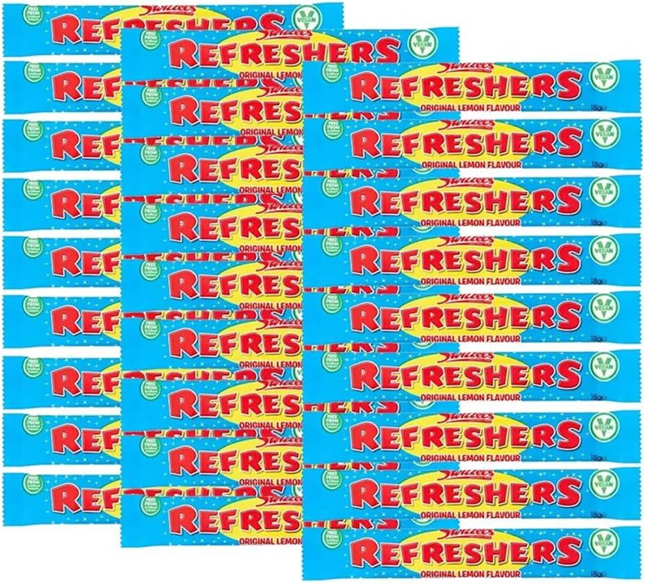 VSTAR Refreshers Original Lemon Flavoured Chew Bars - Full Box Sweets ...