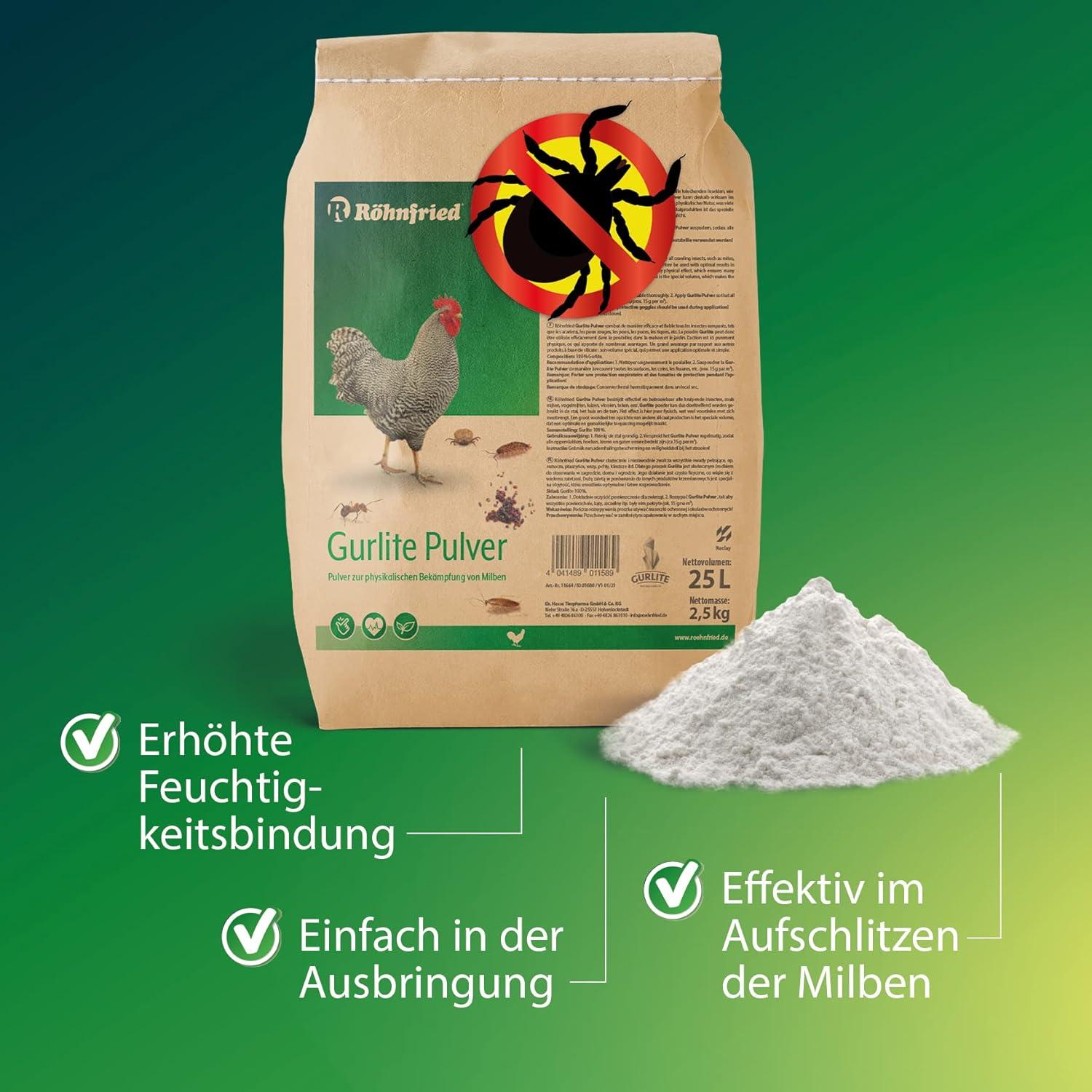 R hnfried Gurlite Powder - 25L Natural Mite & Parasite Control for ...