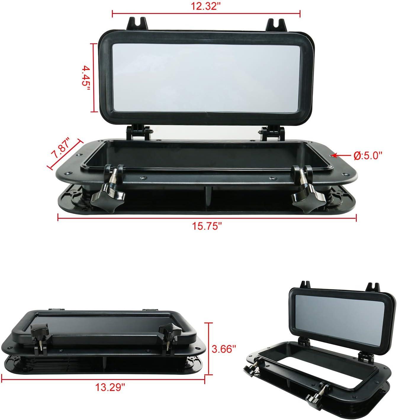 YaeMarine Boat Rectangle Opening Portlight - 15-3/4 x 7-7/8 Yacht ...