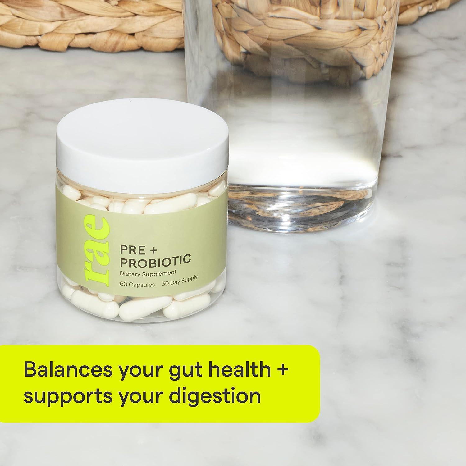 Rae Wellness Women's Pre + Probiotic with Apple Cider Vinegar - Gut ...