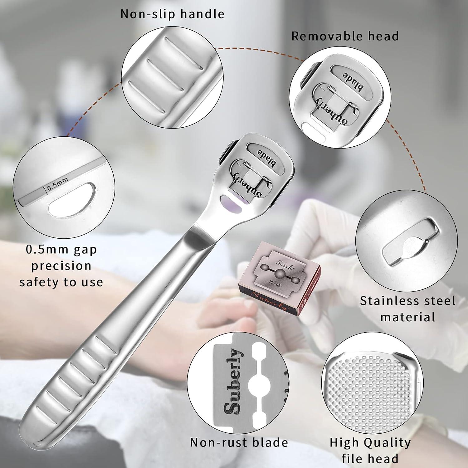 Bestomrogh 5 Foot Razor & Pedicure Set - Professional Corneal Foot Fish ...