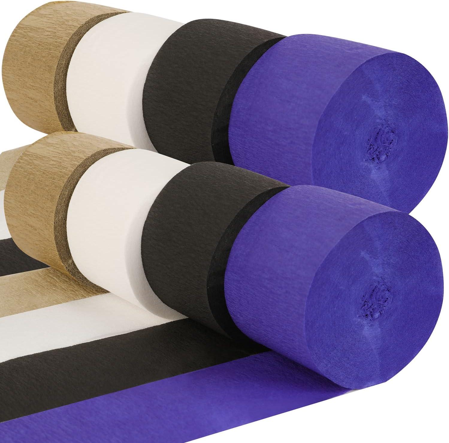 8 Rolls Crepe Paper Streamer Rolls Hanging Party Decorations Include ...