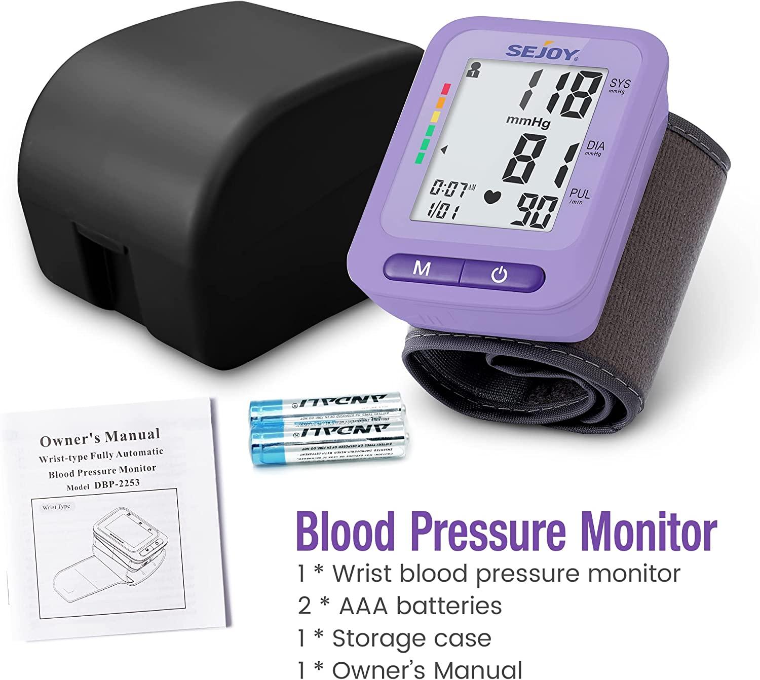 Digital Wrist Blood Pressure Monitor with Large LCD Display and ...
