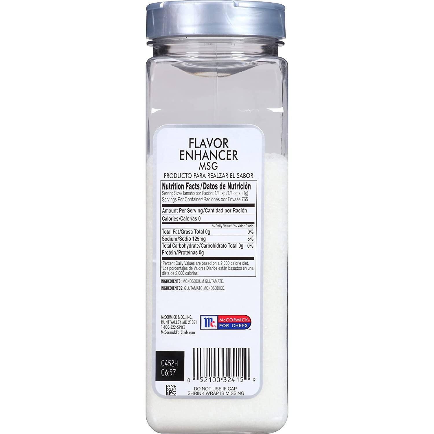 McCormick Culinary MSG Flavor Enhancer 27 oz - Enhance Beef, Poultry ...