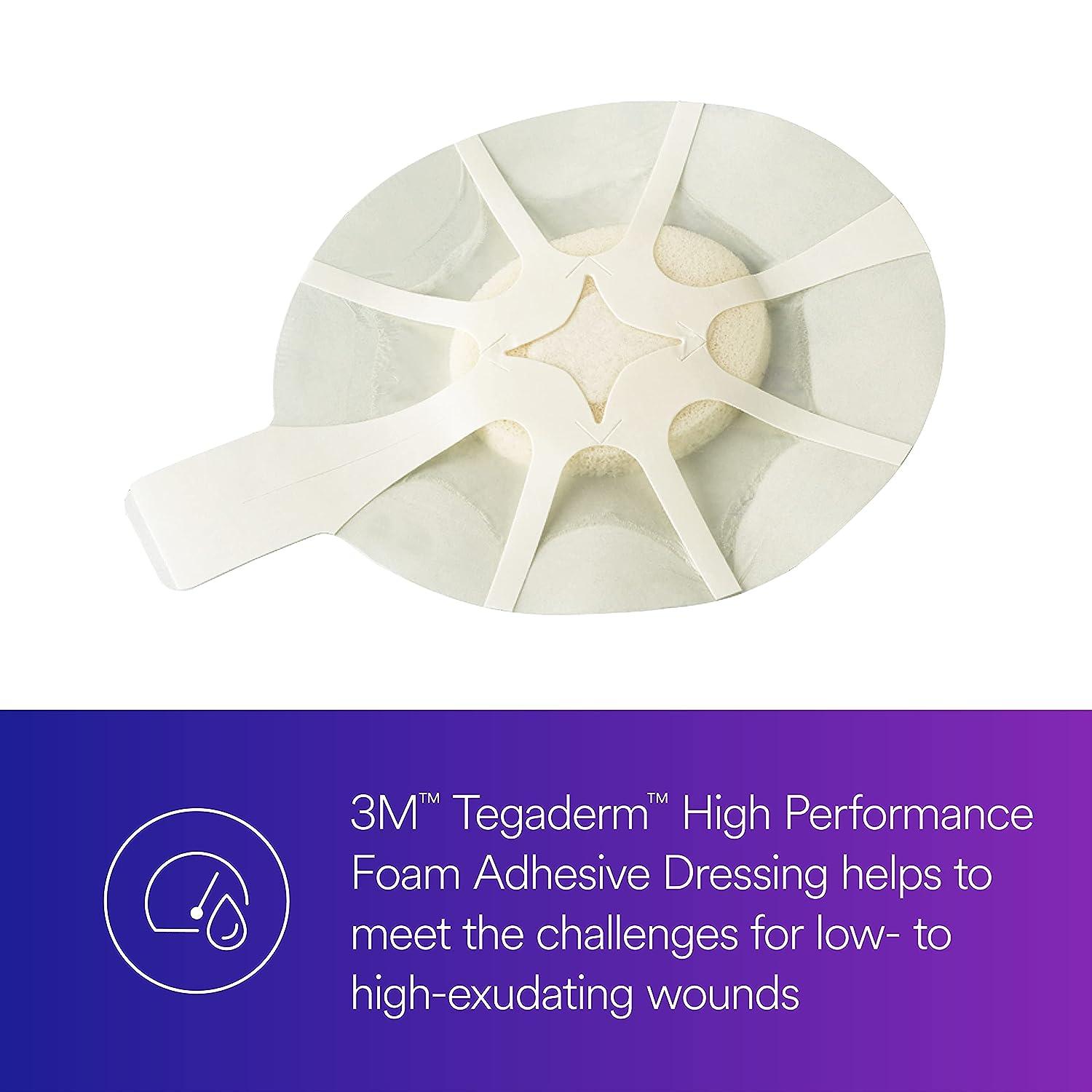 3M 90614 Tegaderm High Performance Foam Adhesive Dressing Mini Oval 10 ...